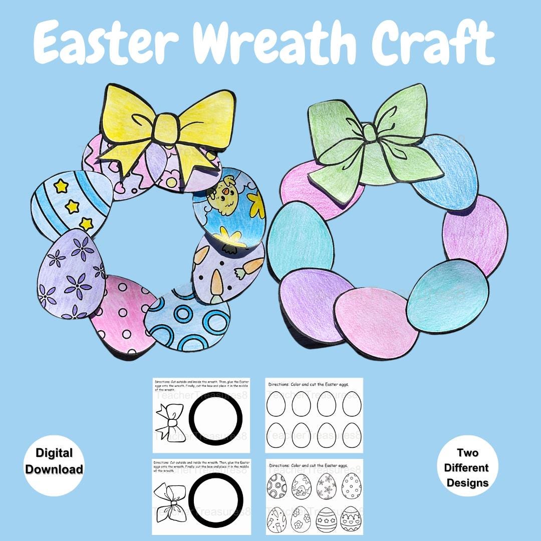 Easter Wreath Craft Build a Wreath Easter Wreath DIY Egg Wreath Wreath ...