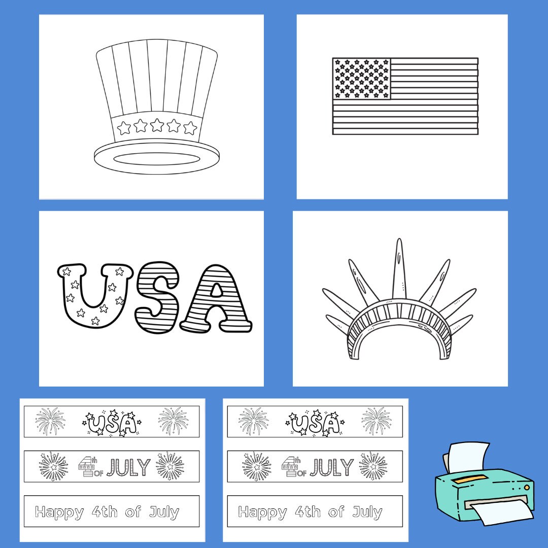 4th of July Crown Headband Independence Day Craft Homeschool Activity ...