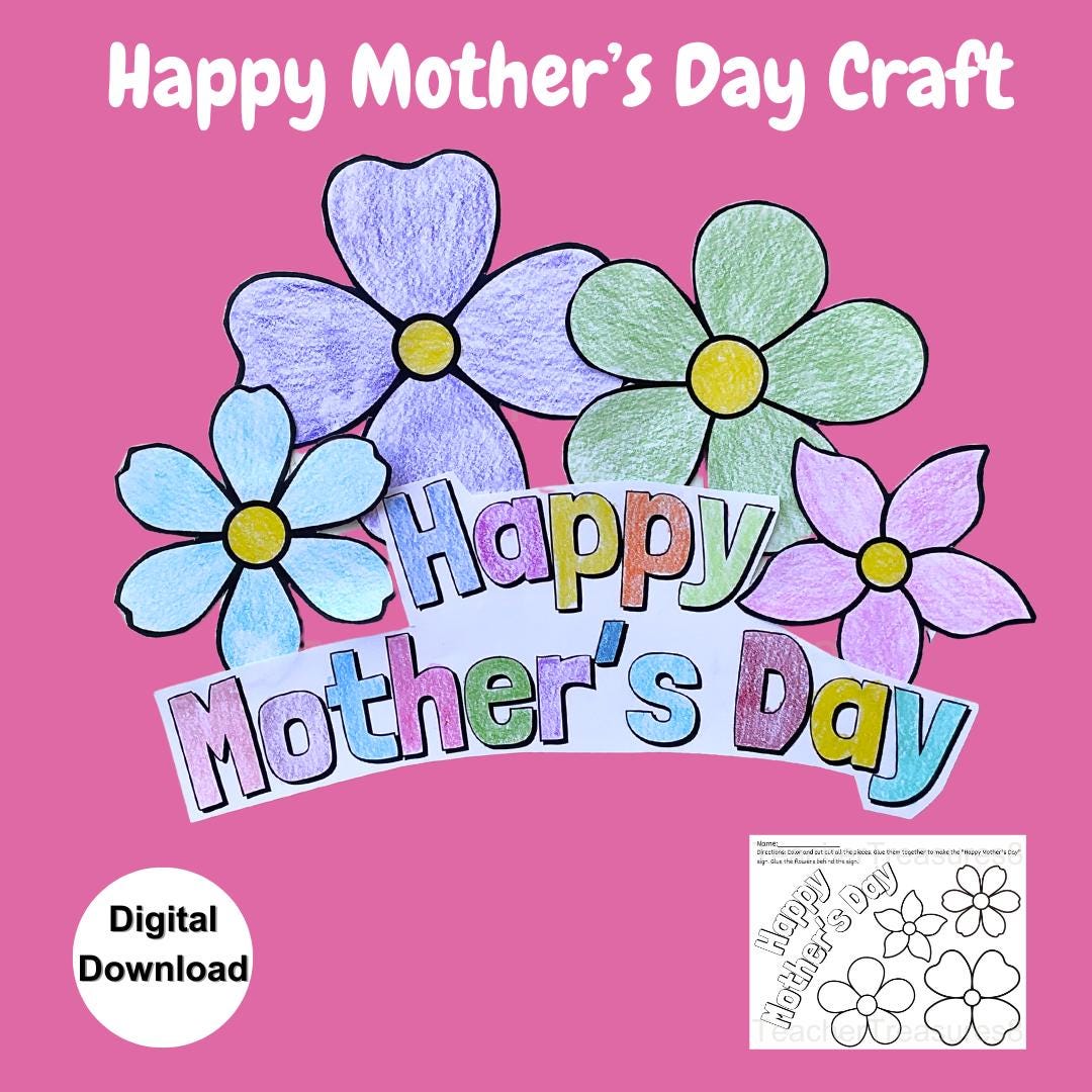 Mother’s Day Craft Mothers Day Sign Craft Mothers Day Kids Craft Gift ...