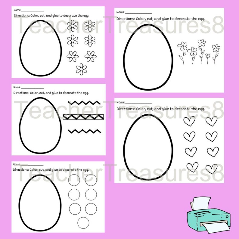 Easter Egg Craft Easter Printable Easter Kid Craft DIY Kid Easter ...