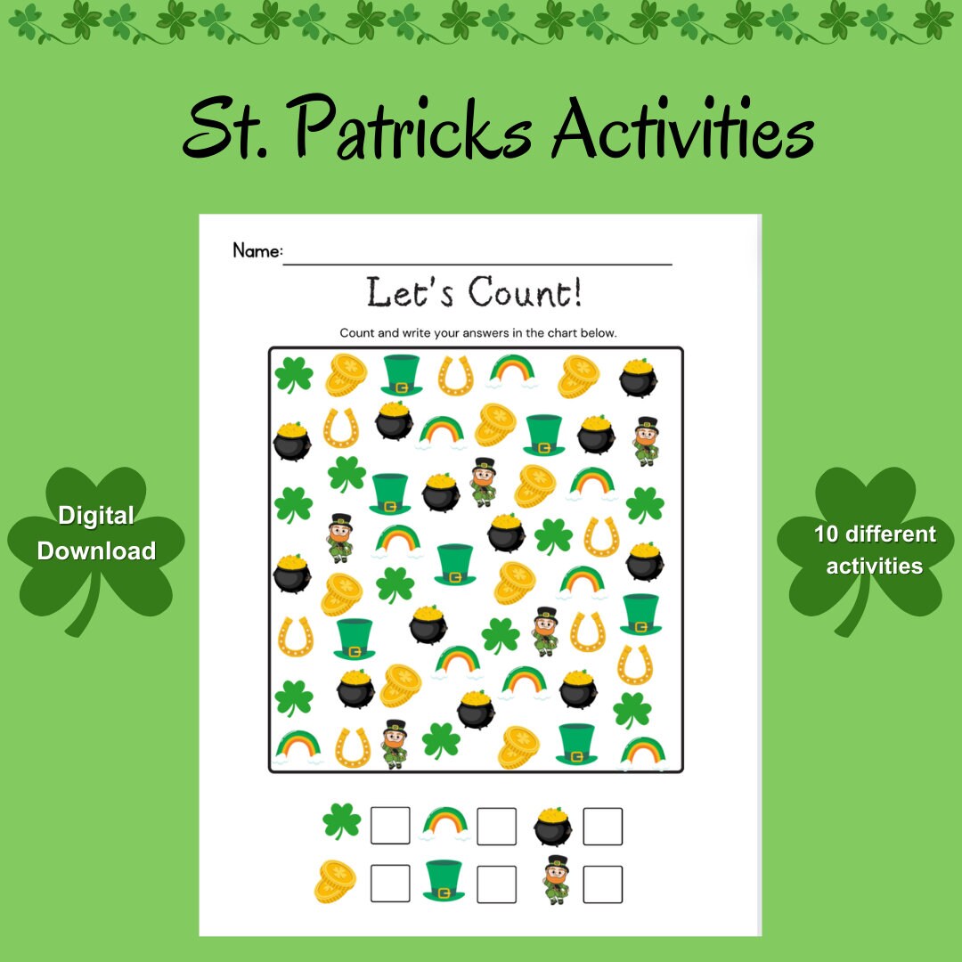 St Patricks Day Activities, Preschool Activities, St Patricks Printable ...