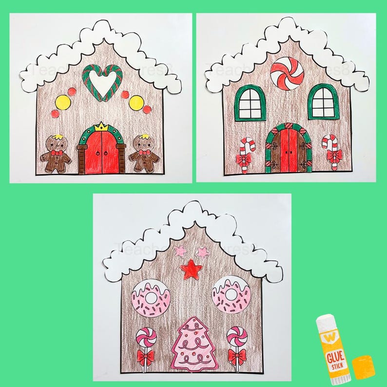 Gingerbread House Craft Christmas Craft Build A Gingerbread House ...
