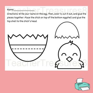 Chick in an Egg Craft Easter Egg Craft With Name Chick Egg Craft Easter ...