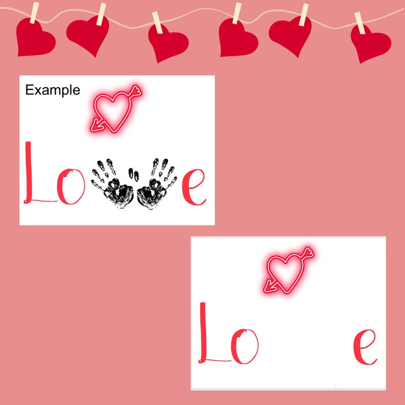 Valentines Day Handprint, Printable DIY Valentines Day Handprint ...