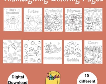 Thanksgiving Coloring Page Autumn Coloring Page Fall Coloring Page ...