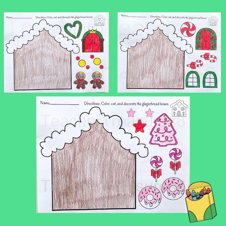 Gingerbread House Craft Christmas Craft Build A Gingerbread House ...
