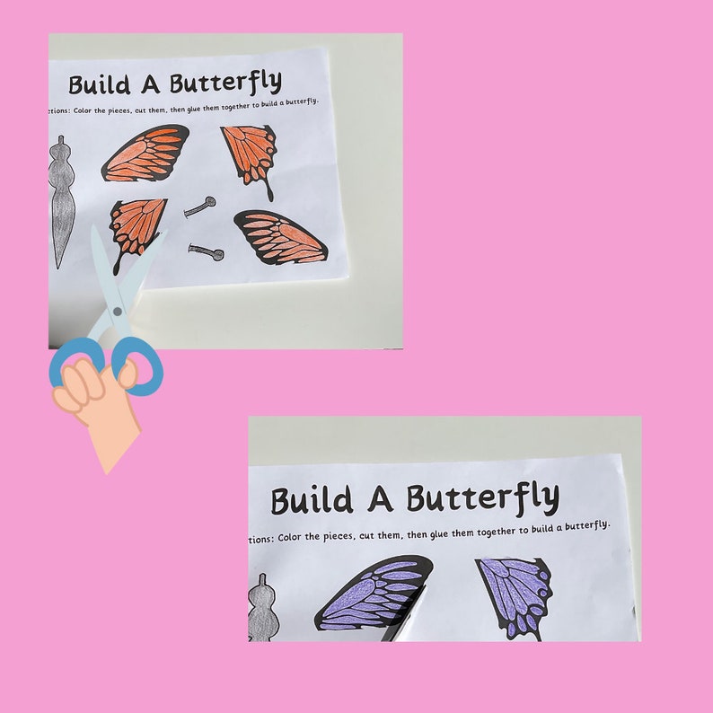 Build A Butterfly Craft Printable Activity Kids Spring Craft DIY Craft ...