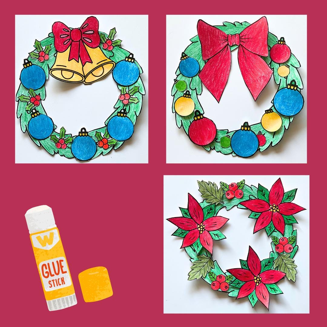 Christmas Wreath Craft Build A Wreath Winter Wreath Craft Christmas ...