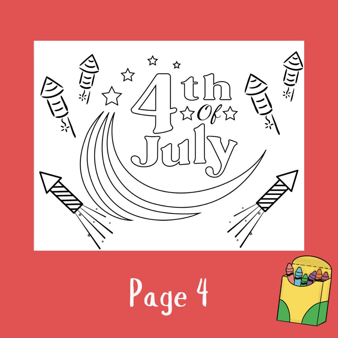 4th of July Coloring Page Independence Day Printable Coloring ...