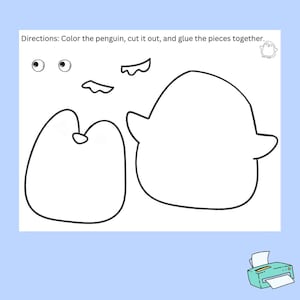 Penguin Craft Template Printable Craft Winter Craft Preschool Craft ...
