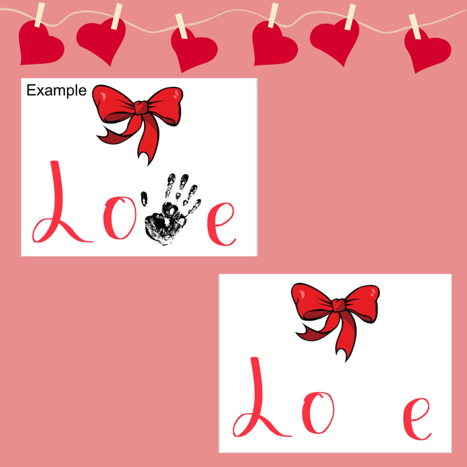 Valentines Day Handprint, Printable DIY Valentines Day Handprint ...