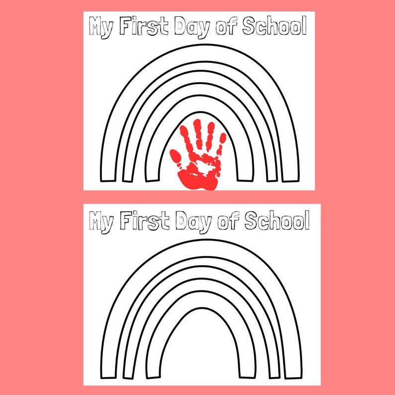First Day of School Handprint Craft Back to School Craft Handprint ...