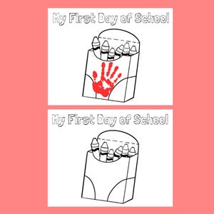 First Day of School Handprint Craft Back to School Craft Handprint ...