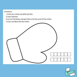 Mitten Craft Winter Craft Homeschool Activity Christmas Craft Christmas ...
