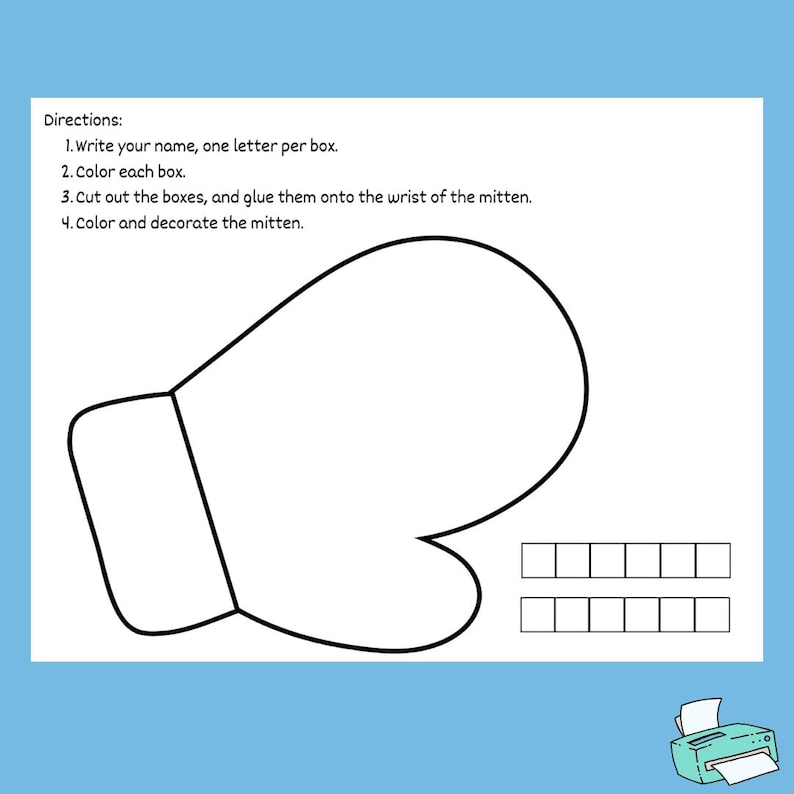 Mitten Craft Winter Craft Homeschool Activity Christmas Craft Christmas ...