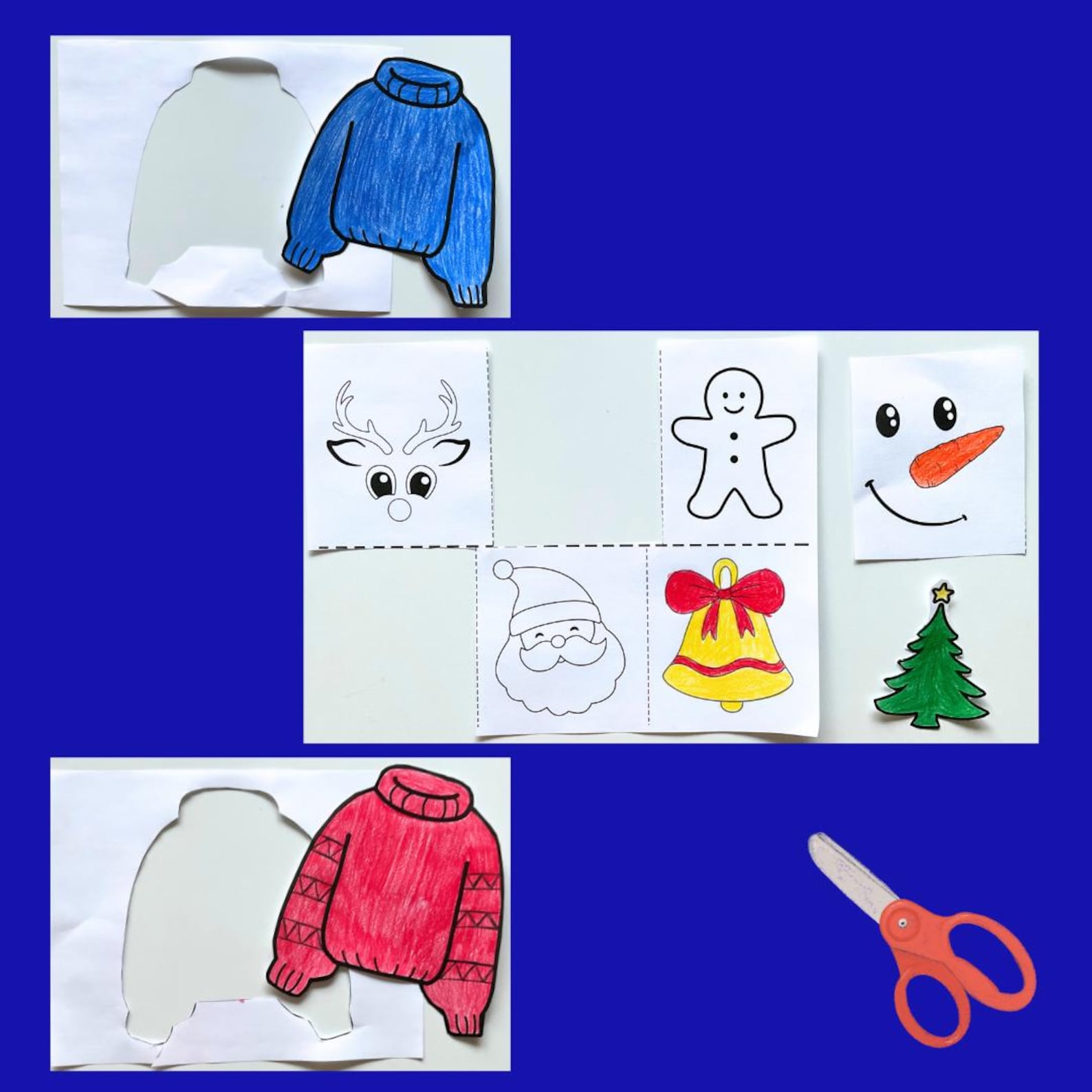 Ugly Sweater Craft: Christmas Printable Paper Craft (PDF) - Etsy