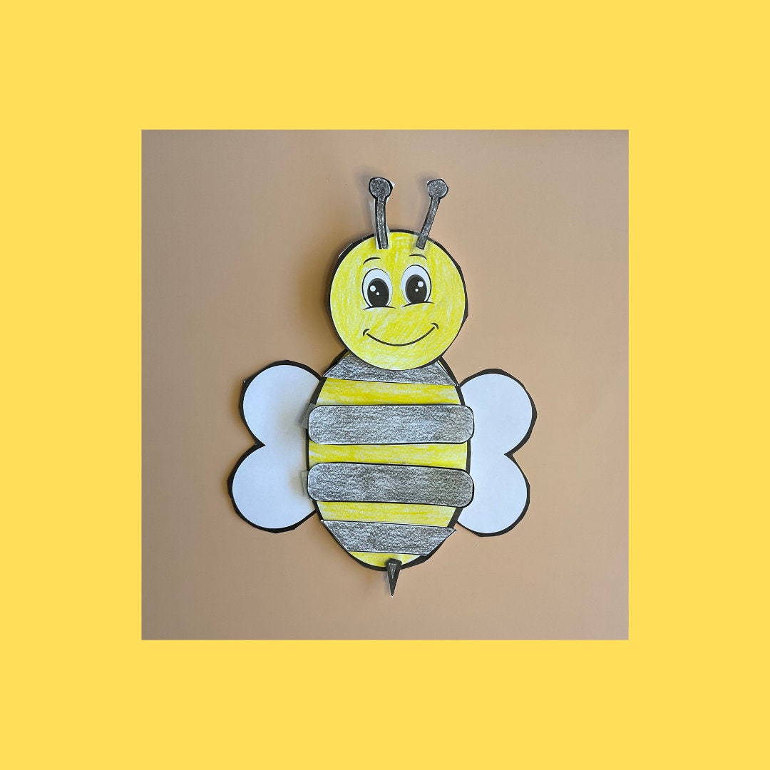 Build A Bee Craft Printable Activity Kids Spring Craft DIY Craft ...