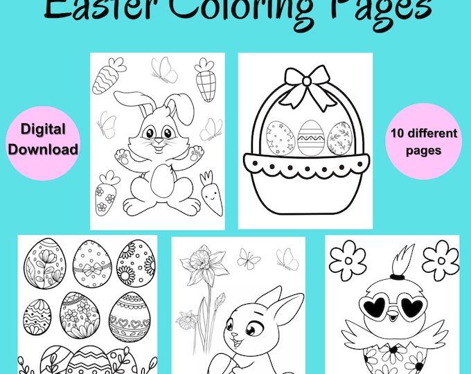 Easter Egg Surprise Craft Printable Color Cut and Glue Bunny Coloring ...