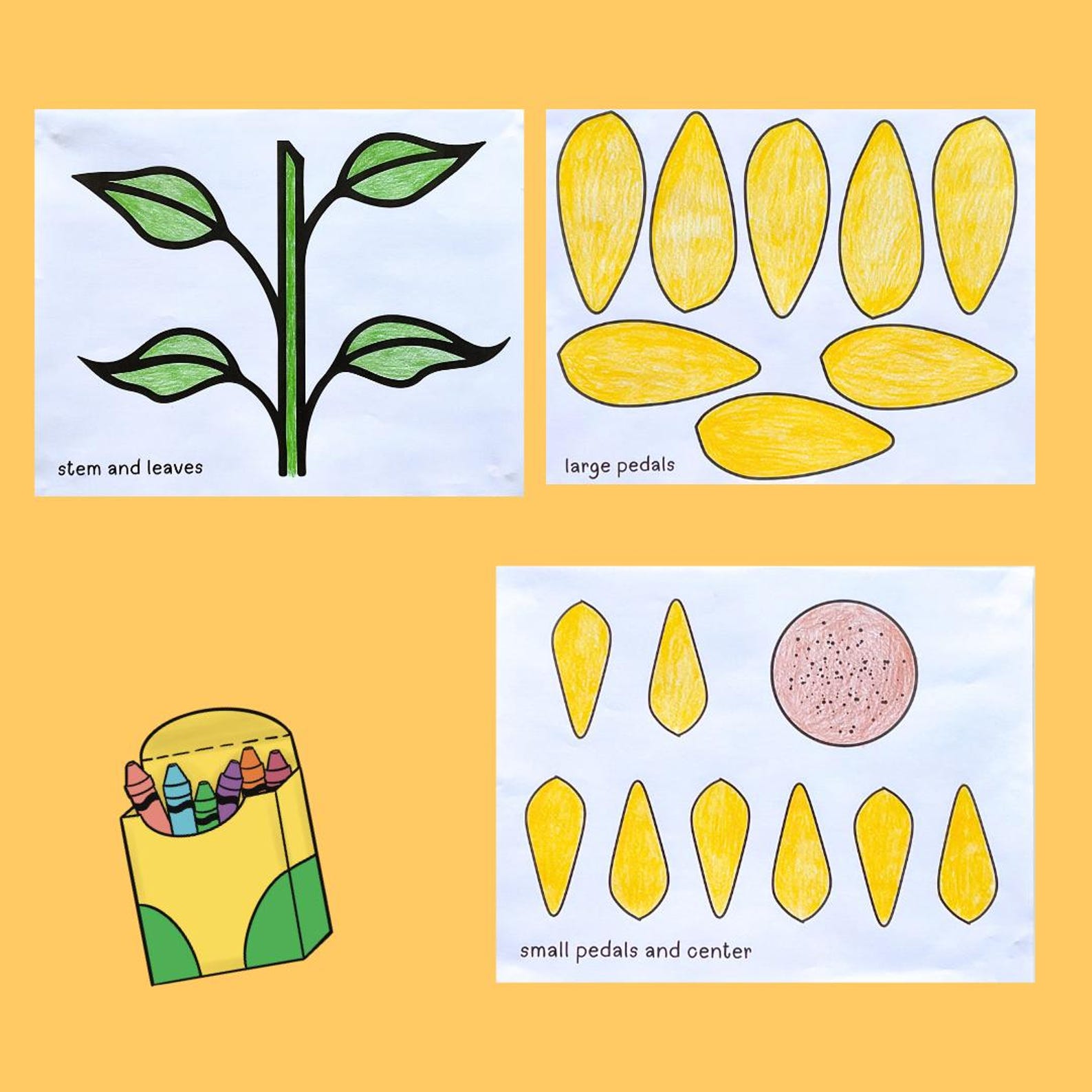 Build a Sunflower Sunflower Craft DIY Sunflower Craft Sunflower ...