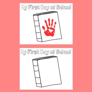 First Day of School Handprint Craft Back to School Craft Handprint ...