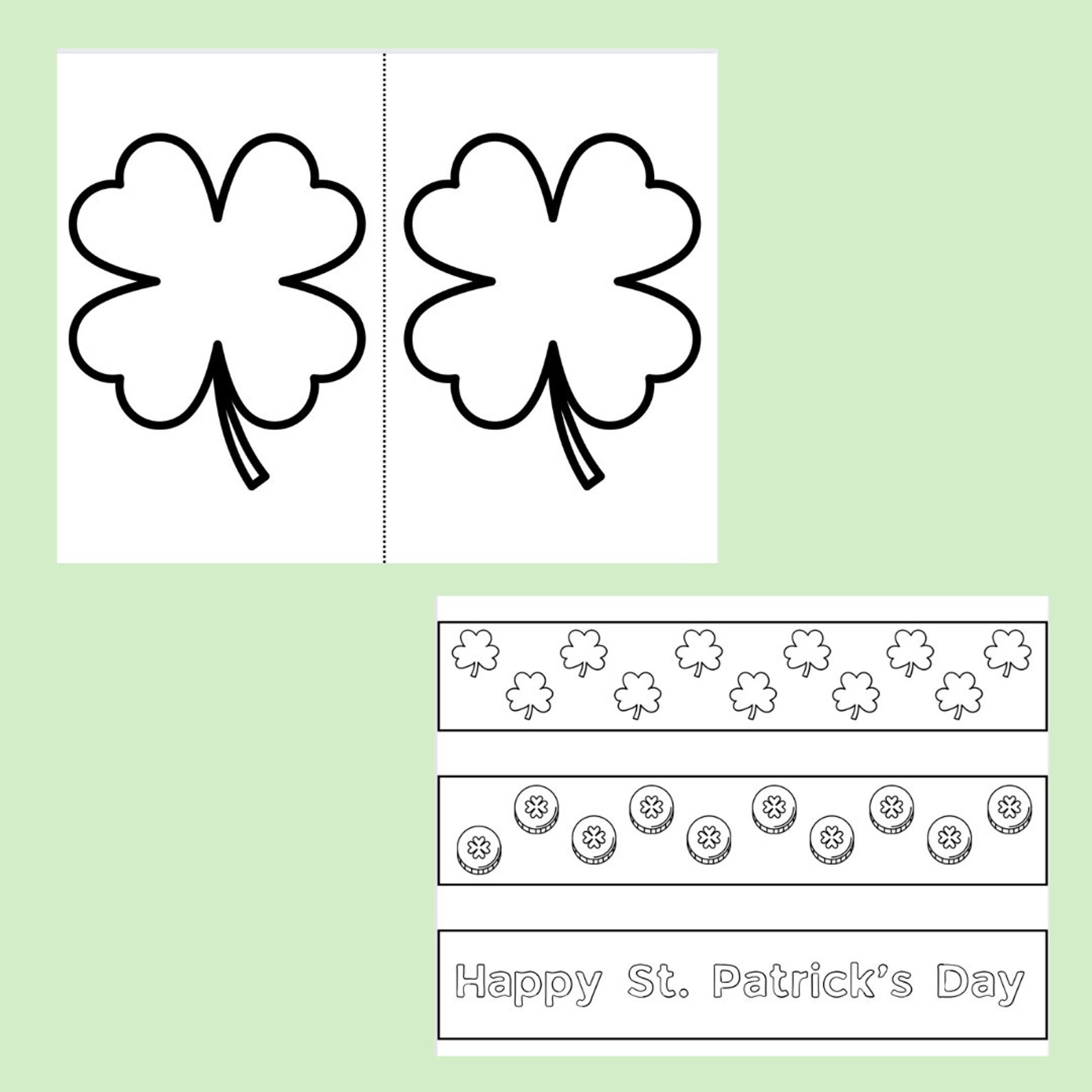 St Patricks Paper Crown Headband, St Patricks Day Paper Crown, St ...