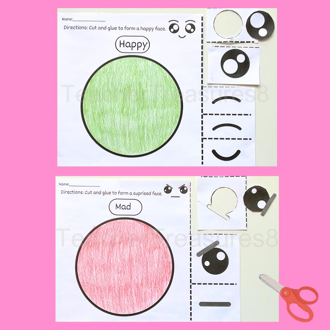 Emotions Printable Craft Emotional Awareness Feelings Craft Emotions ...