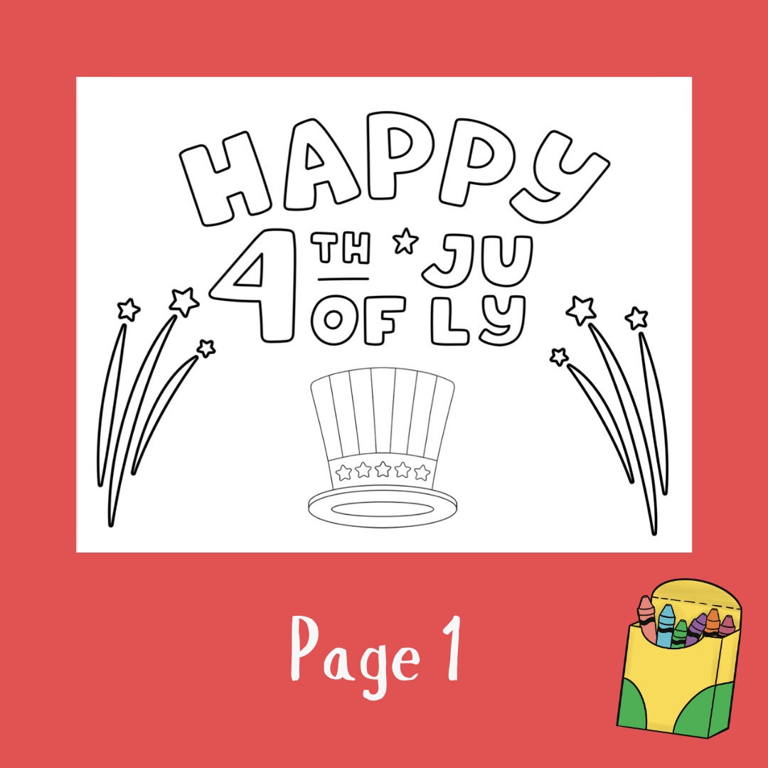 4th of July Coloring Page Independence Day Printable Coloring ...