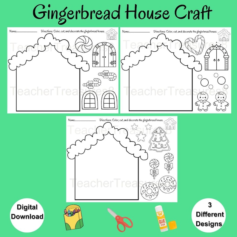 Gingerbread House Craft Christmas Craft Build A Gingerbread House ...