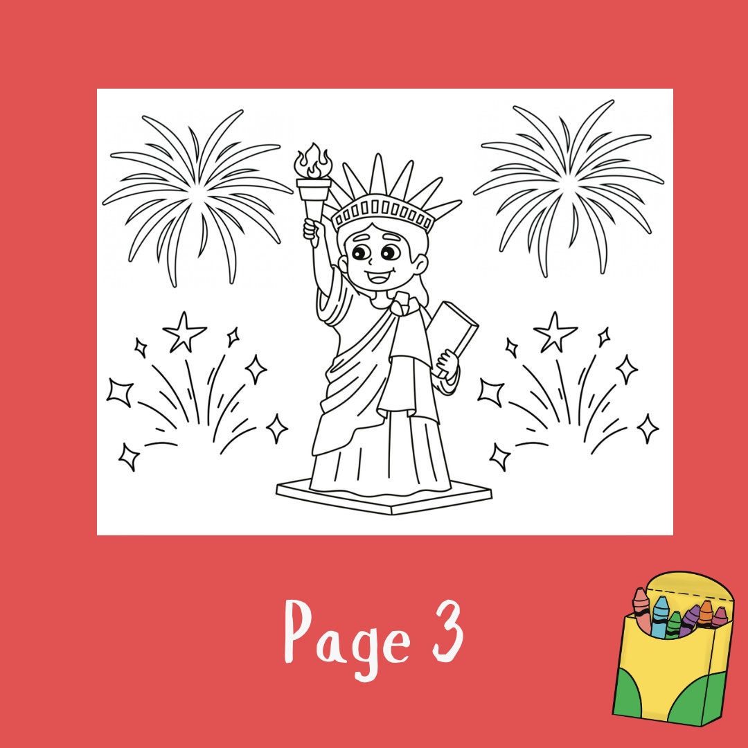 4th of July Coloring Page Independence Day Printable Coloring ...