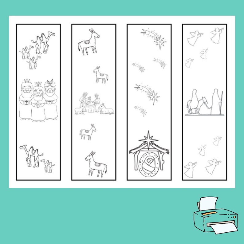 Christian Coloring Bookmark Sunday School Craft Bible Printable ...