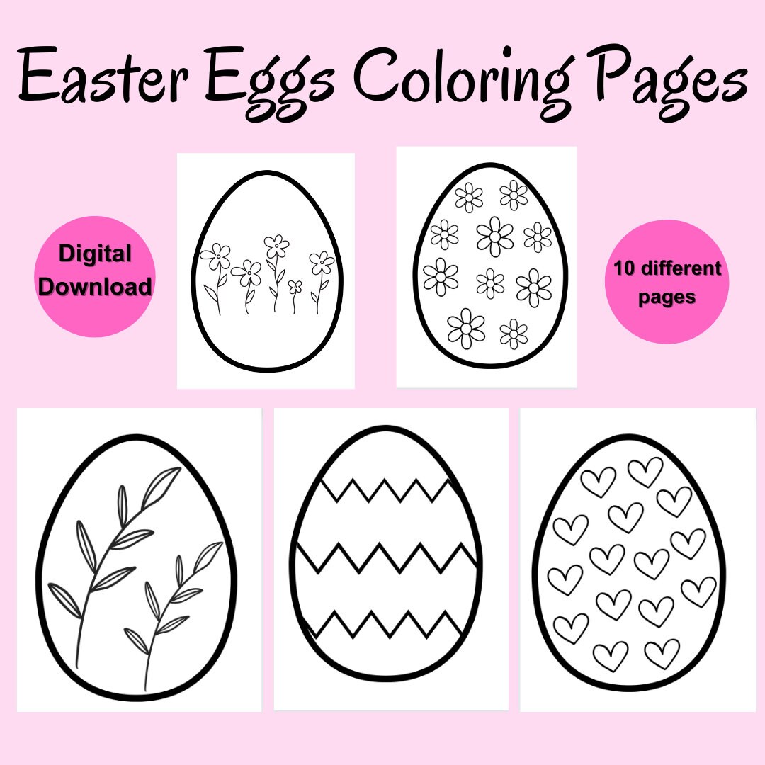 Easter Printable Easter Eggs Coloring Pages Easter Art Easter Craft ...
