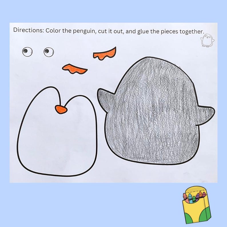Penguin Craft Template Printable Craft Winter Craft Preschool Craft ...