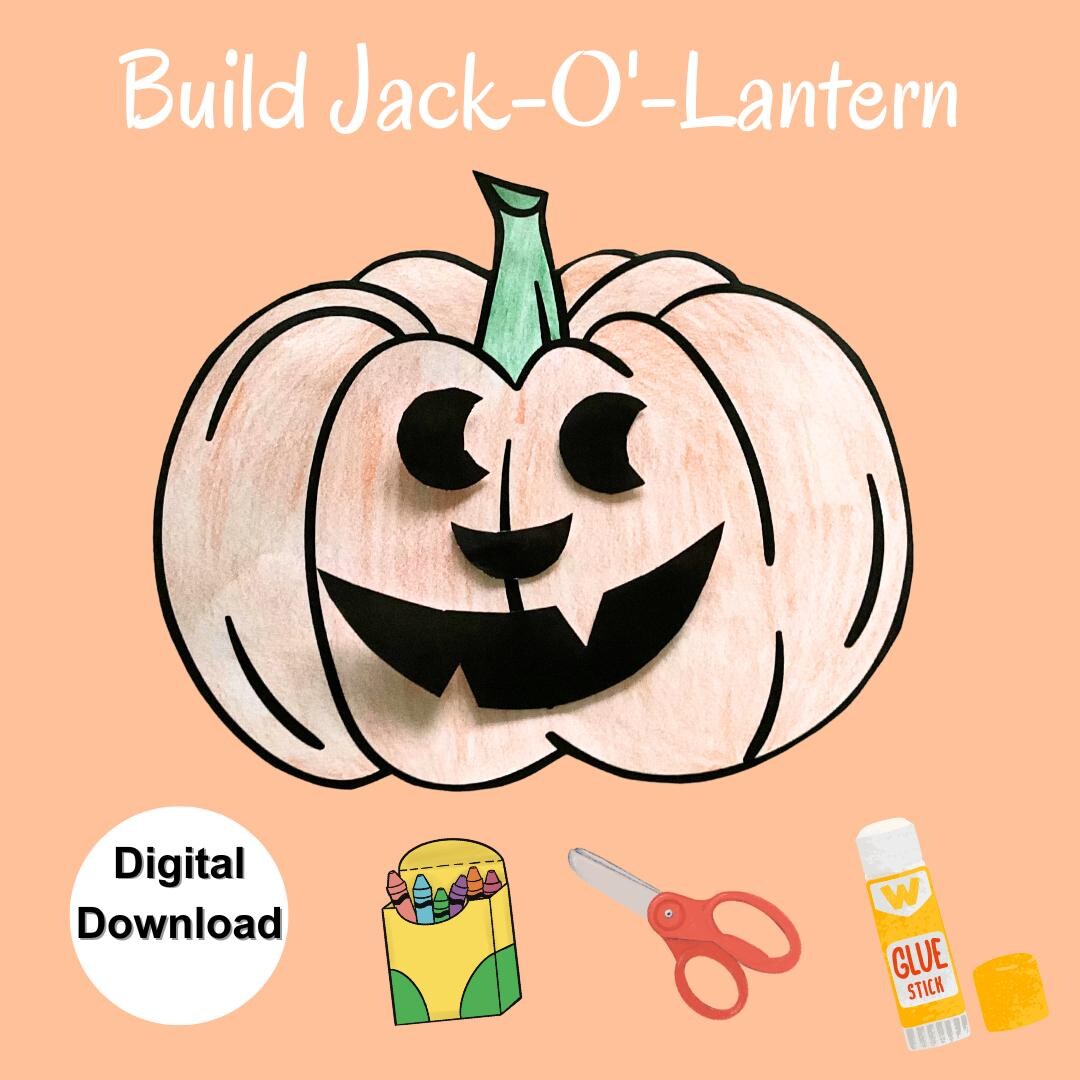 Build A Jack-o-lantern Halloween Printable Pumpkin Faces Pumpkin Craft ...