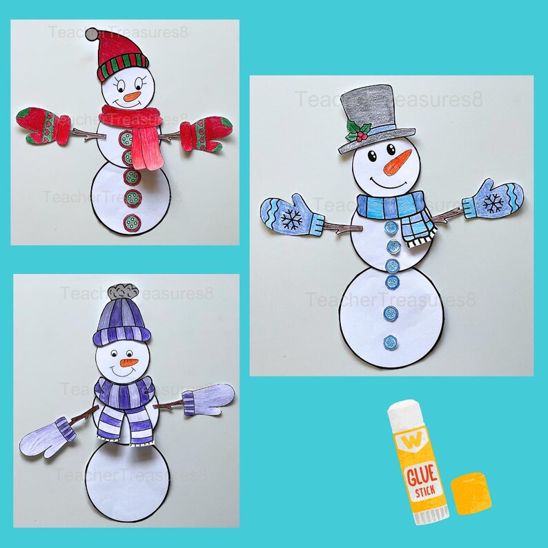 Build A Snowman Christmas Printable Snowman Craft Instant Download ...