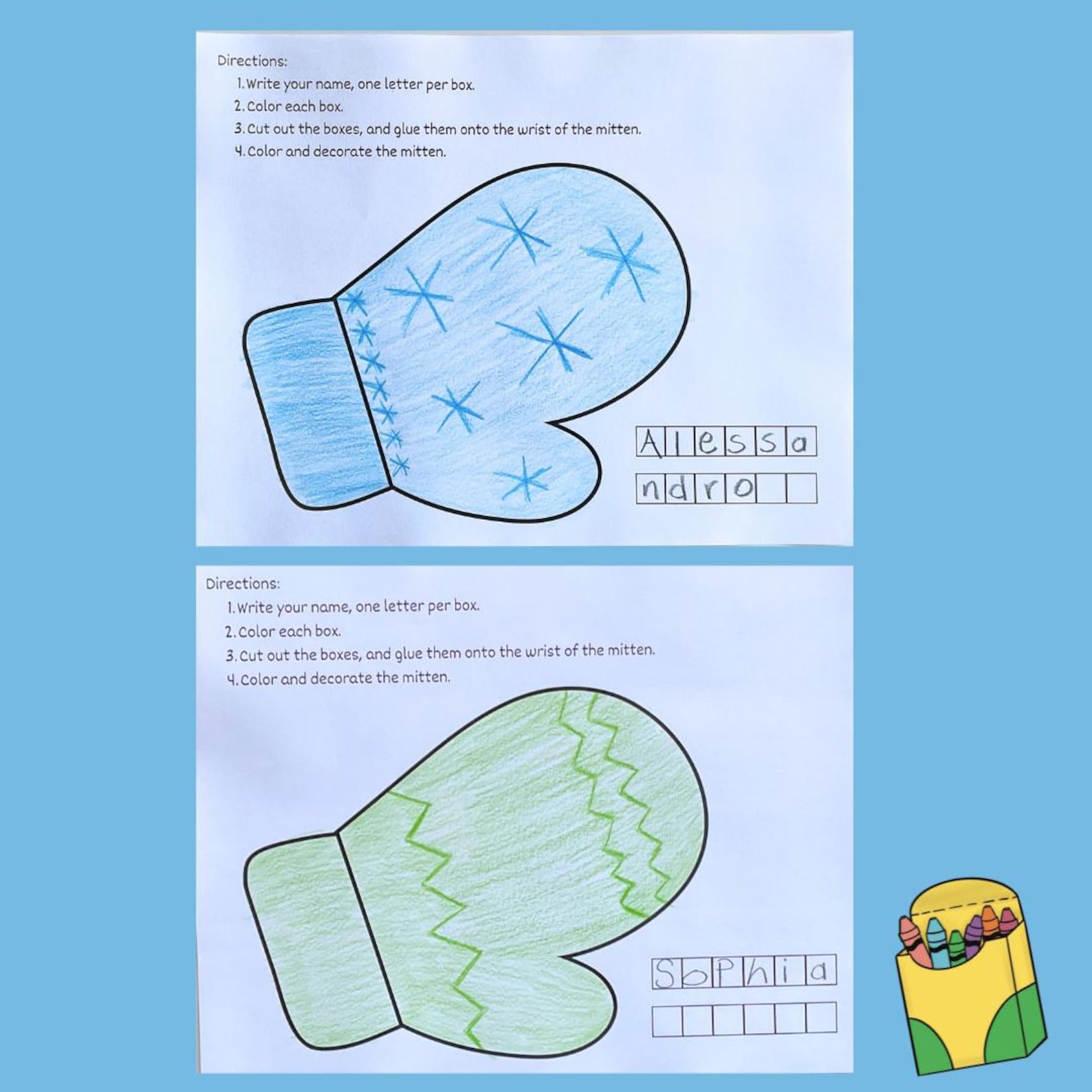 Mitten Craft Winter Craft Homeschool Activity Christmas Craft Christmas ...