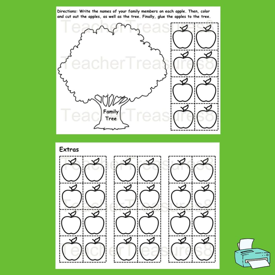 Family Tree Craft, Family Tree Template, Label Family Tree, Build A ...