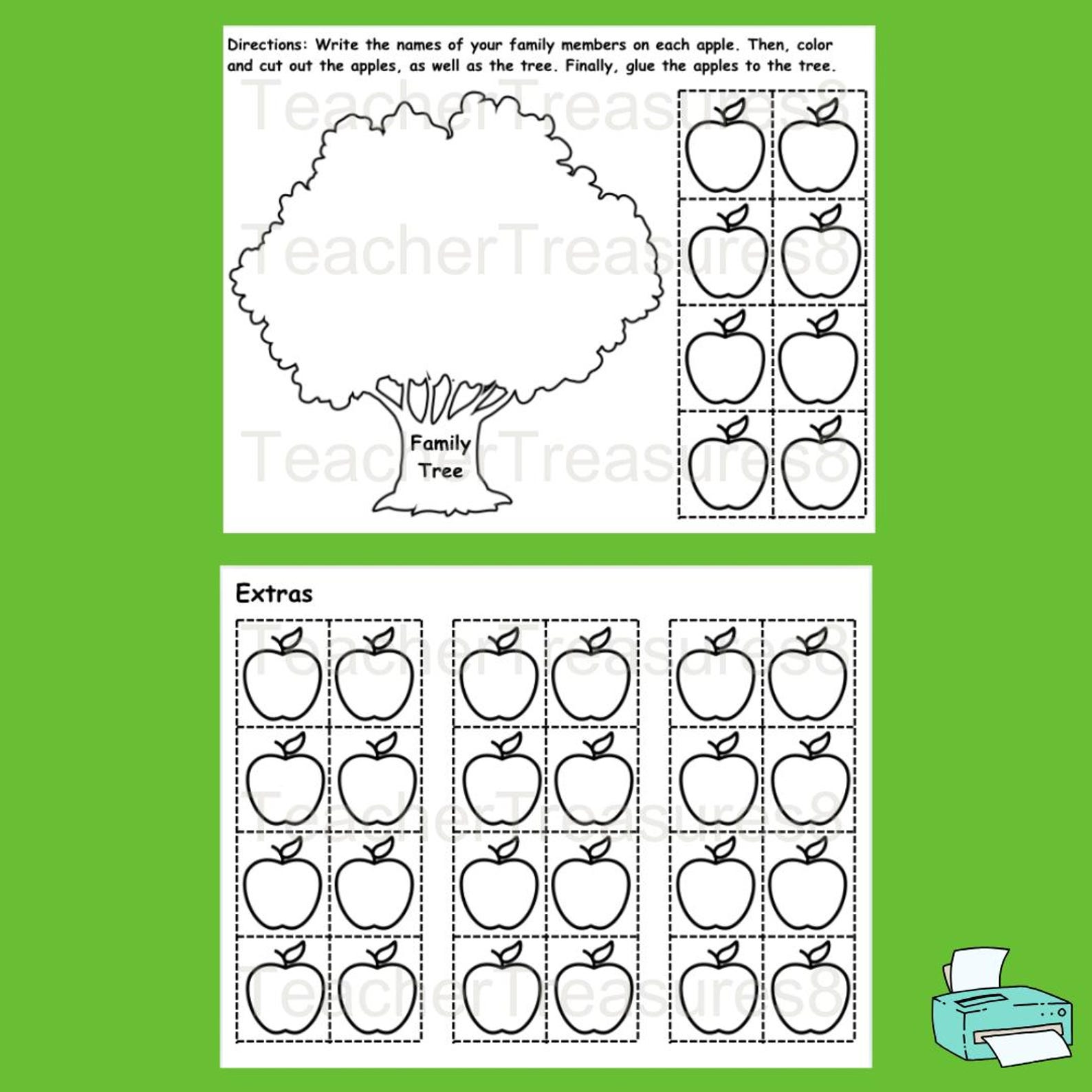 Family Tree Craft, Family Tree Template, Label Family Tree, Build A ...