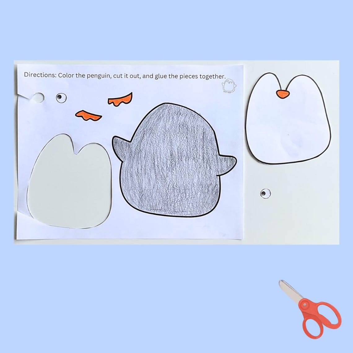 Penguin Craft Template Printable Craft Winter Craft Preschool Craft ...