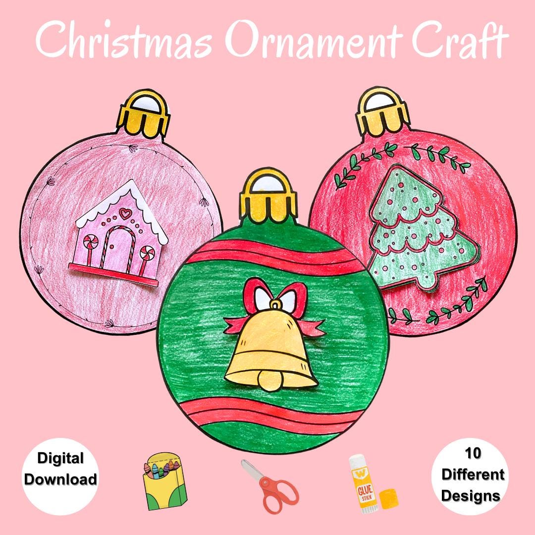 Printable Christmas Ornaments Make an Ornament DIY Paper Ornaments Kids ...
