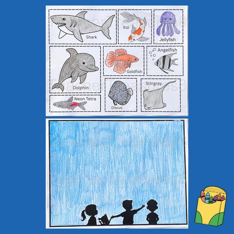 Build an Aquarium Craft Printable Activity Kids Spring Craft DIY Craft ...