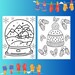 Printable Winter Coloring Pages, Winter Crafts, Kindergarten Artwork ...