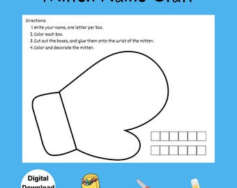 Mitten Craft Winter Craft Homeschool Activity Christmas Craft Christmas ...