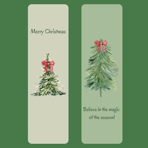 Printable Christmas Book Digital Download Bookmark Printable Gift Book ...