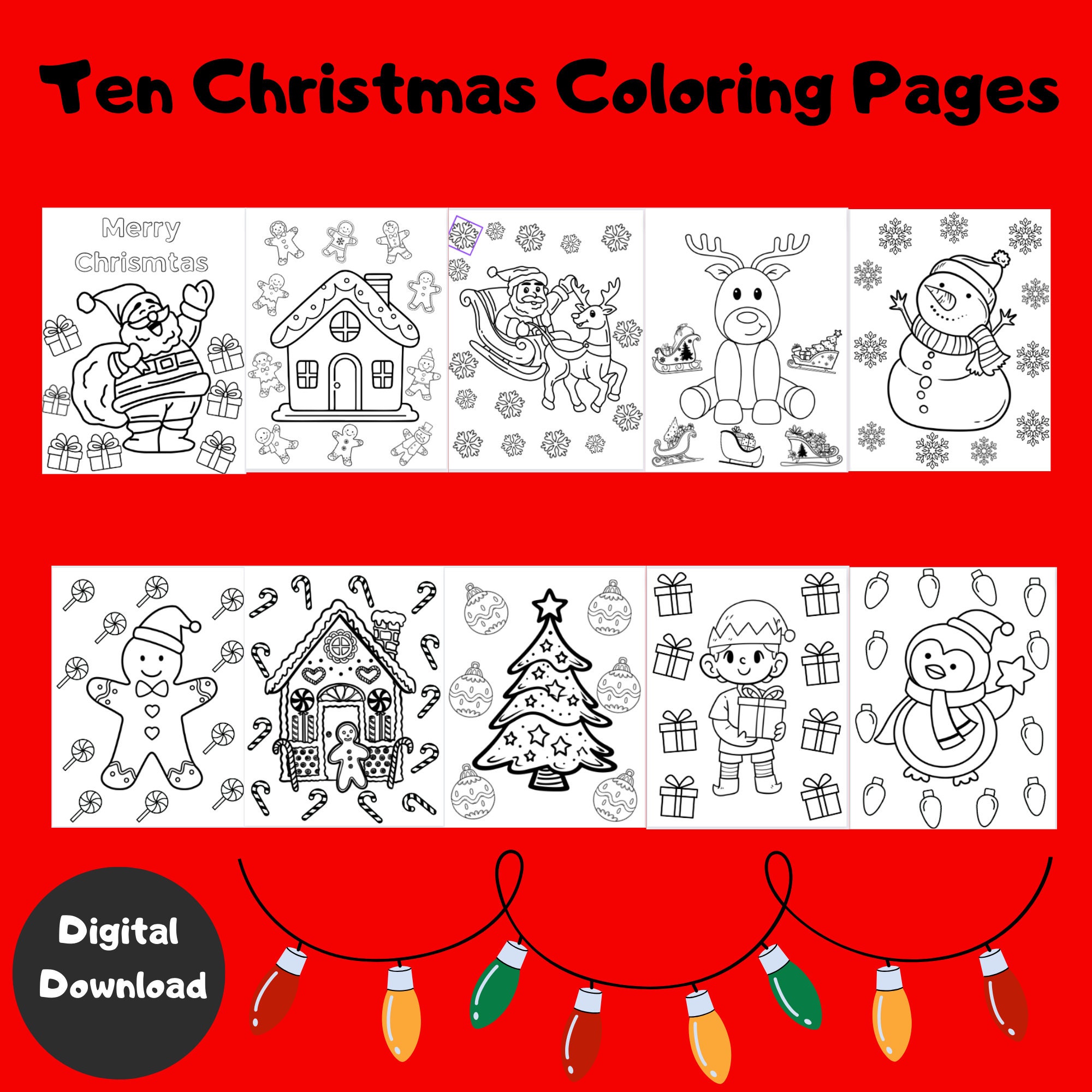 Christmas Coloring Page, Christmas Activities for Kids, Christmas ...
