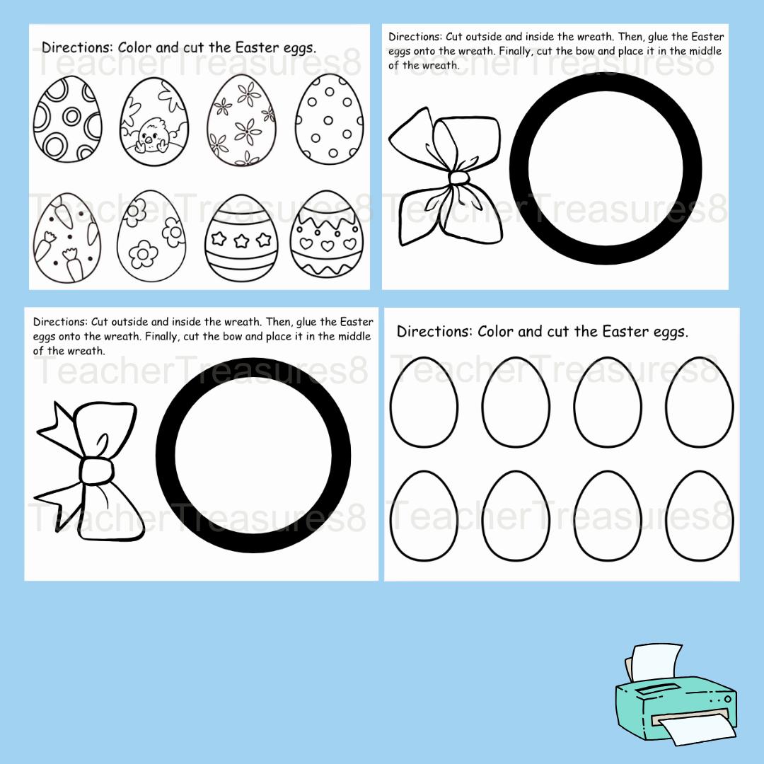 Easter Wreath Craft Build a Wreath Easter Wreath DIY Egg Wreath Wreath ...