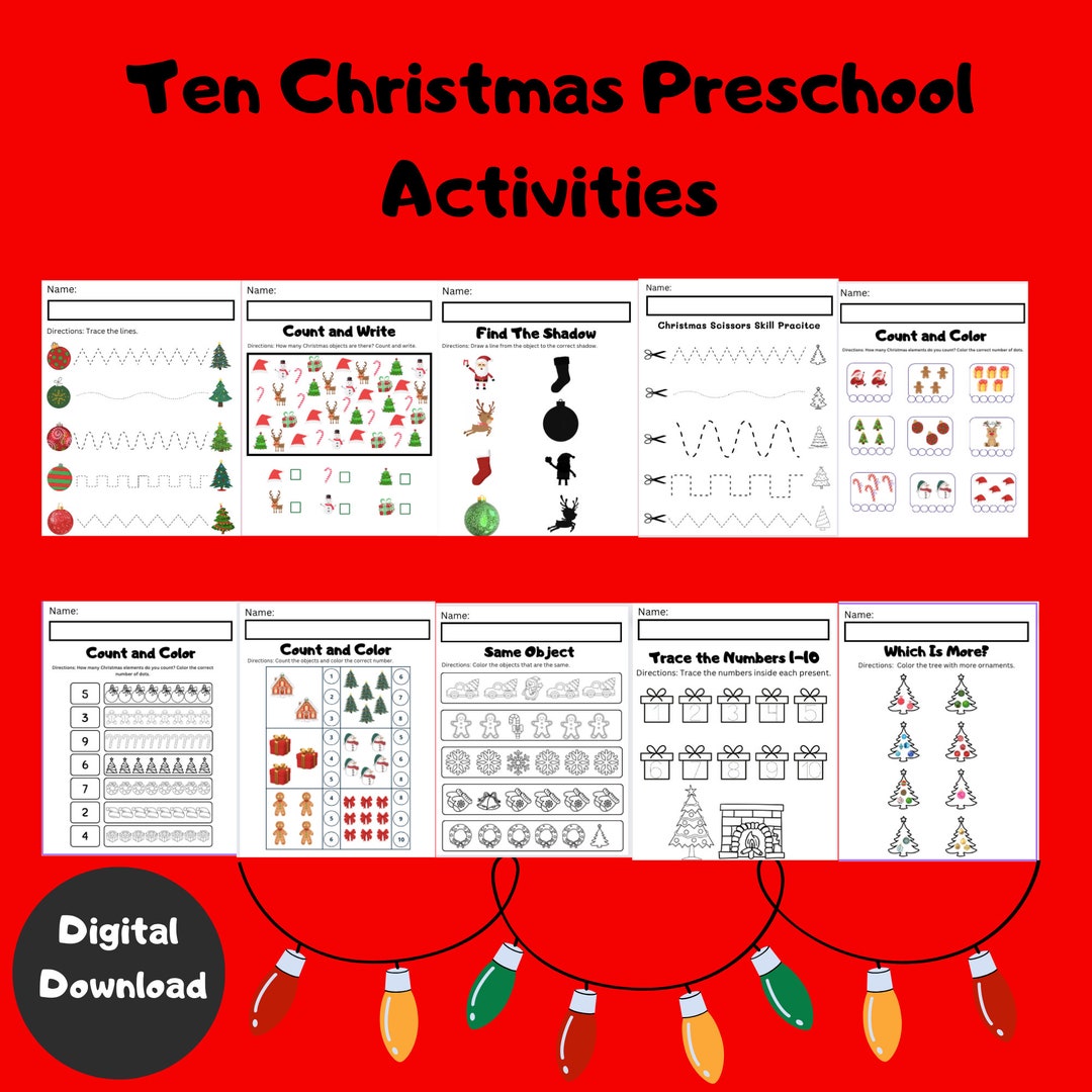 Christmas Activities for Kids, Christmas Activity Digital Download ...