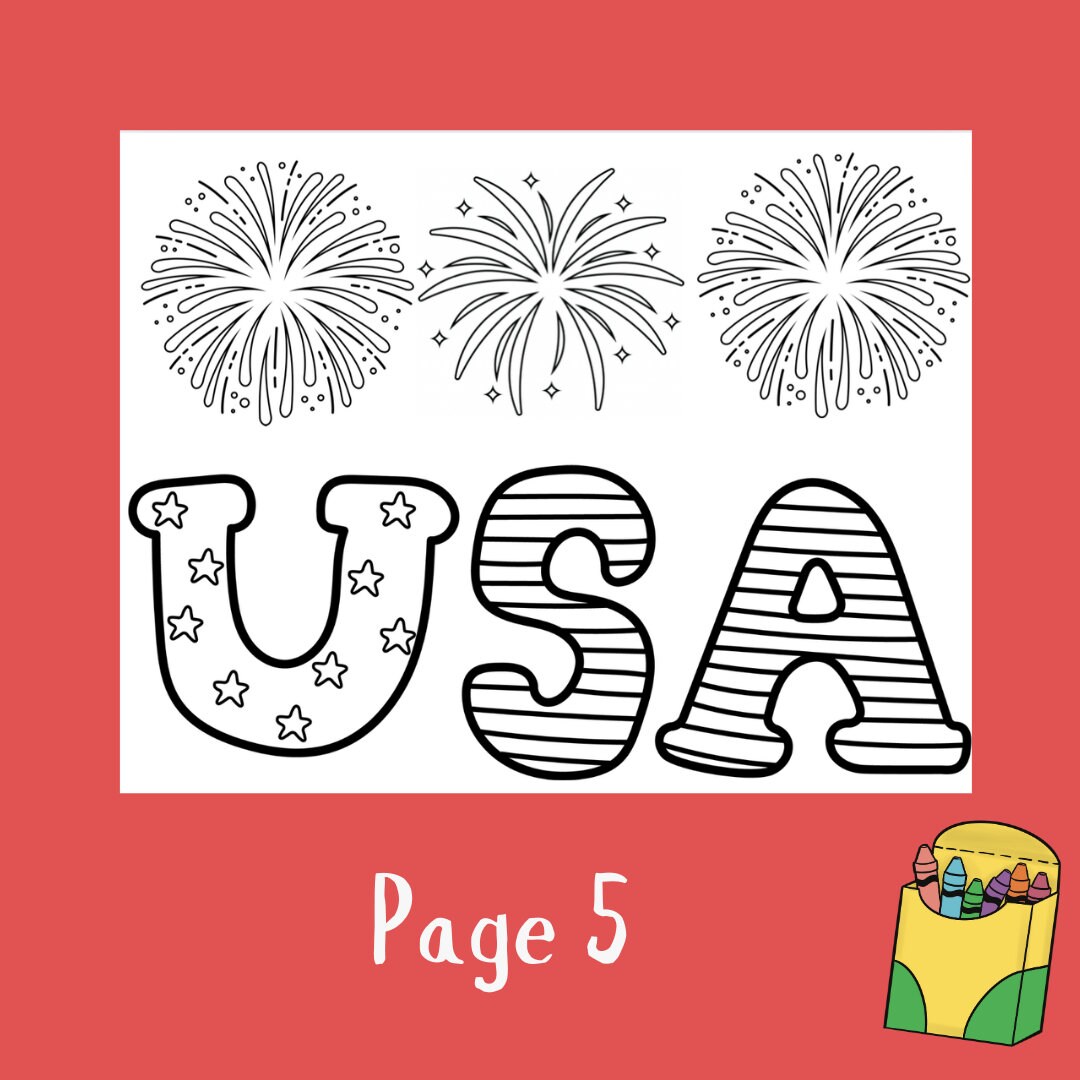 4th of July Coloring Page Independence Day Printable Coloring ...