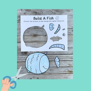 Build A Fish Craft Printable Activity Kids Craft DIY Craft Homeschool ...