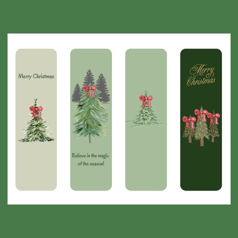 Printable Christmas Book Digital Download Bookmark Printable Gift Book ...