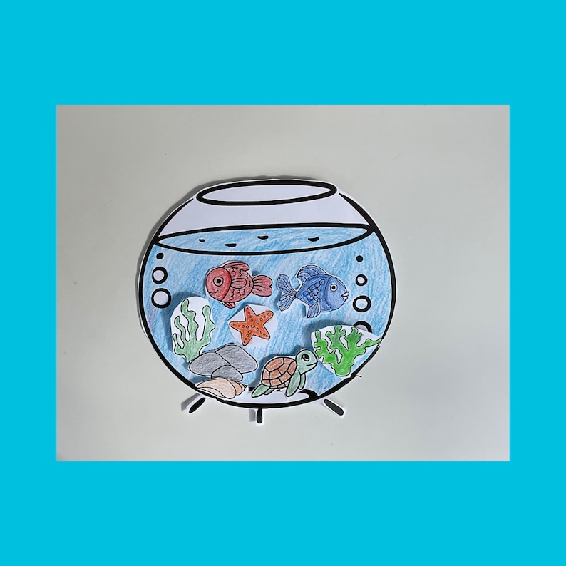 Build A Fish Tank Craft Printable Activity Kids Spring Craft DIY Craft ...
